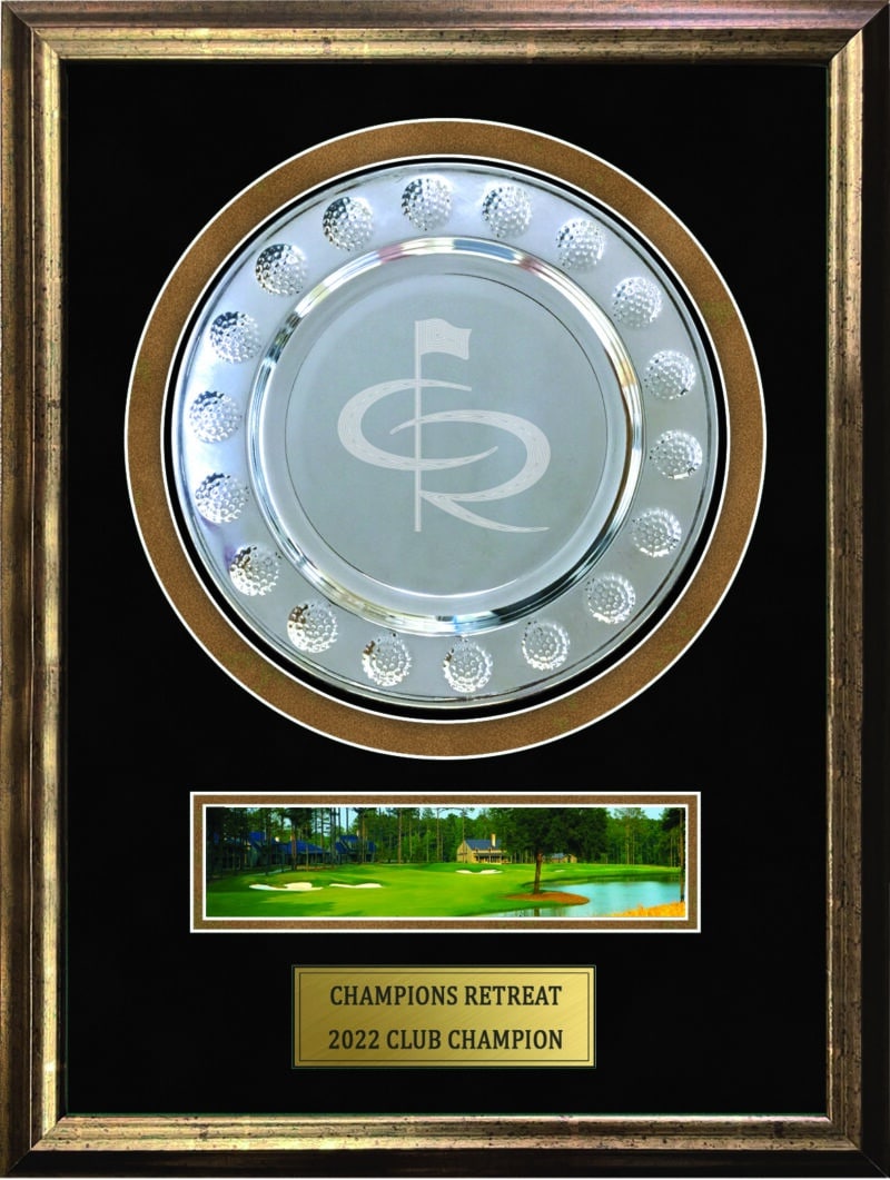 Golf Ball Plate Shadowbox - Heritage CAA Golf Ball Plate Shadowbox - Heritage CAA